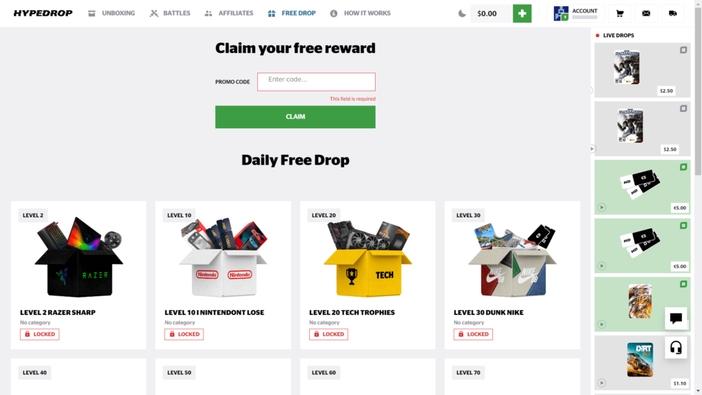 HypeDrop Promo Codes October 2022