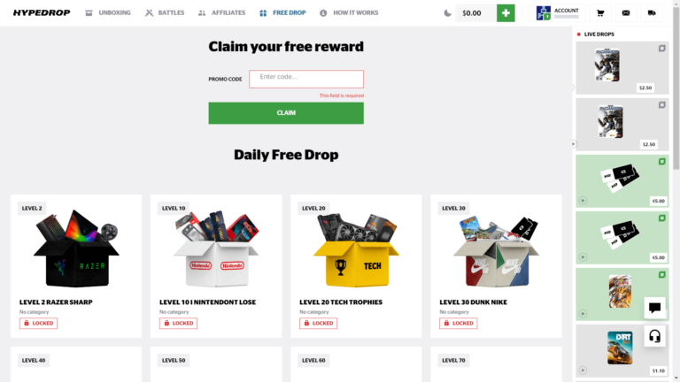 HypeDrop Promo Codes October 2022